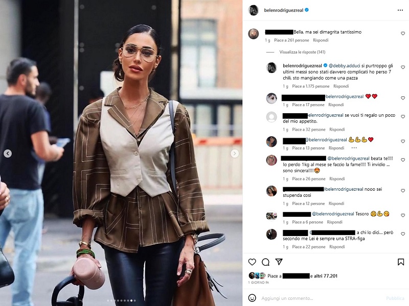 Belen Rodriguez troppo dimagrita: i fan sono preoccupati - Corriere ...
